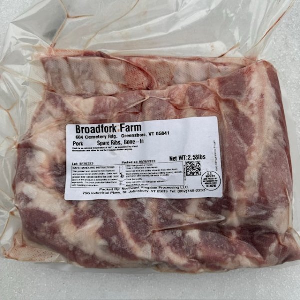 Woodland Raised Pork Spare Ribs - Northfield Farmers Market